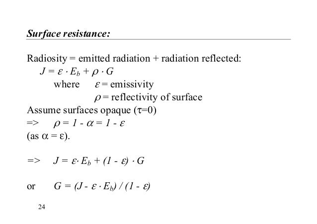 Radiation heat transfer