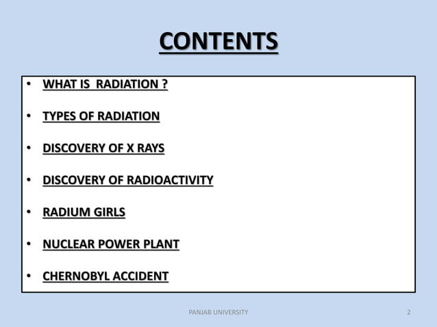 Radiation history | PPTX | Physics | Science