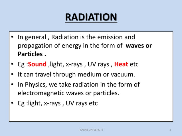 Radiation history | PPTX | Physics | Science
