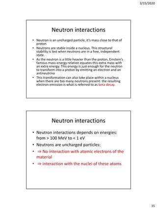 Radiation interactions | PDF