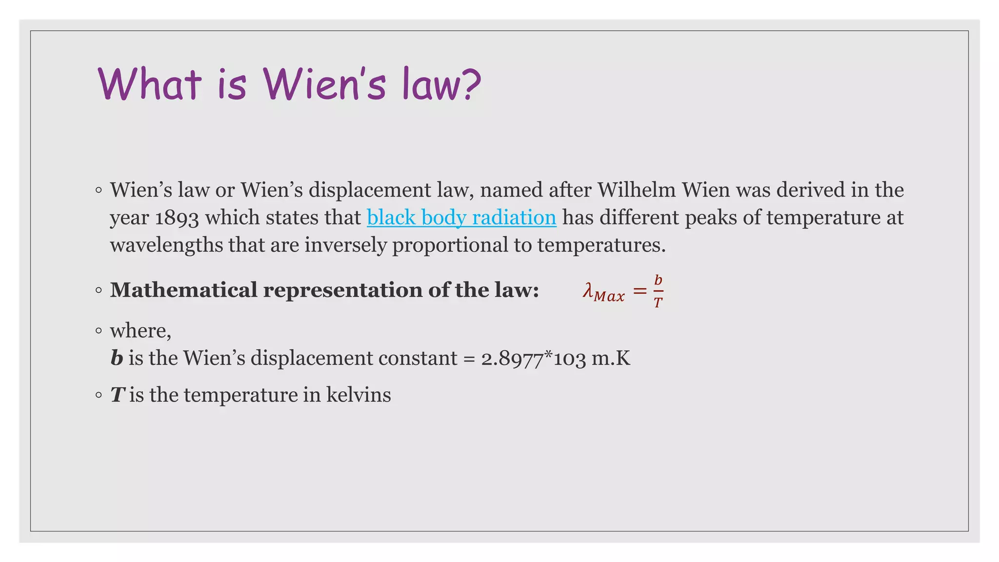 radiation laws | PPTX