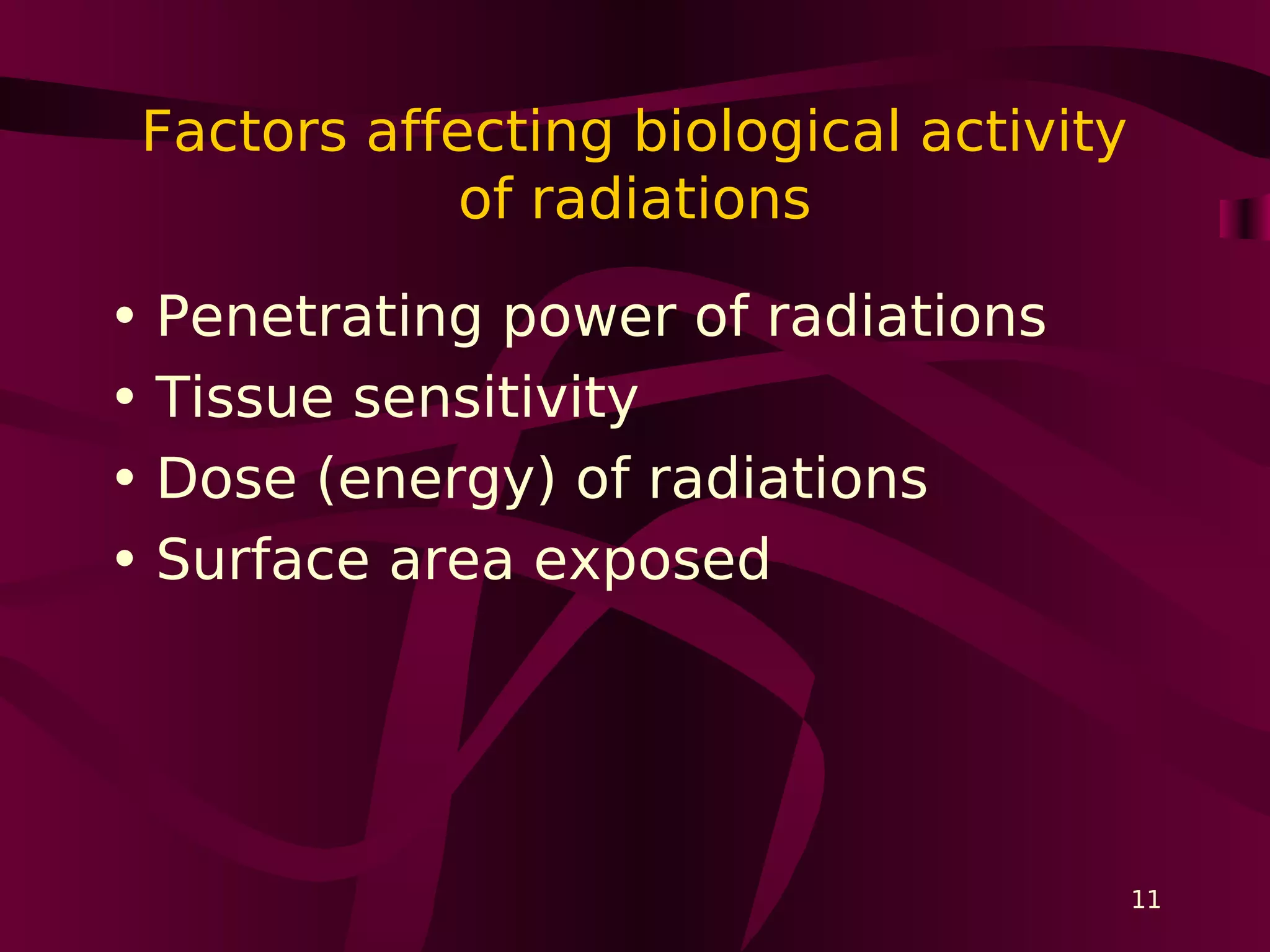 Biological effects of radiations | PDF