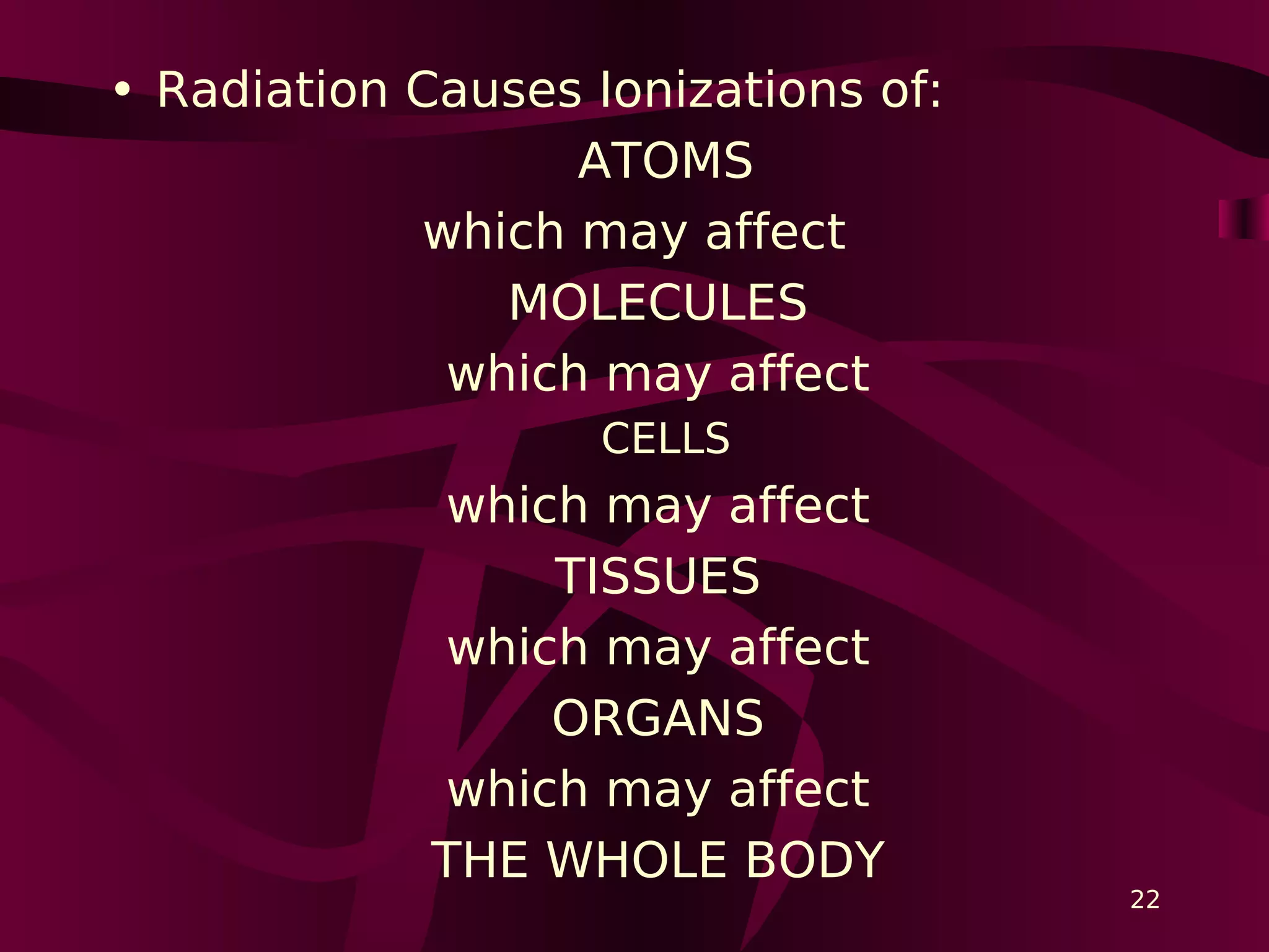 Biological effects of radiations | PDF