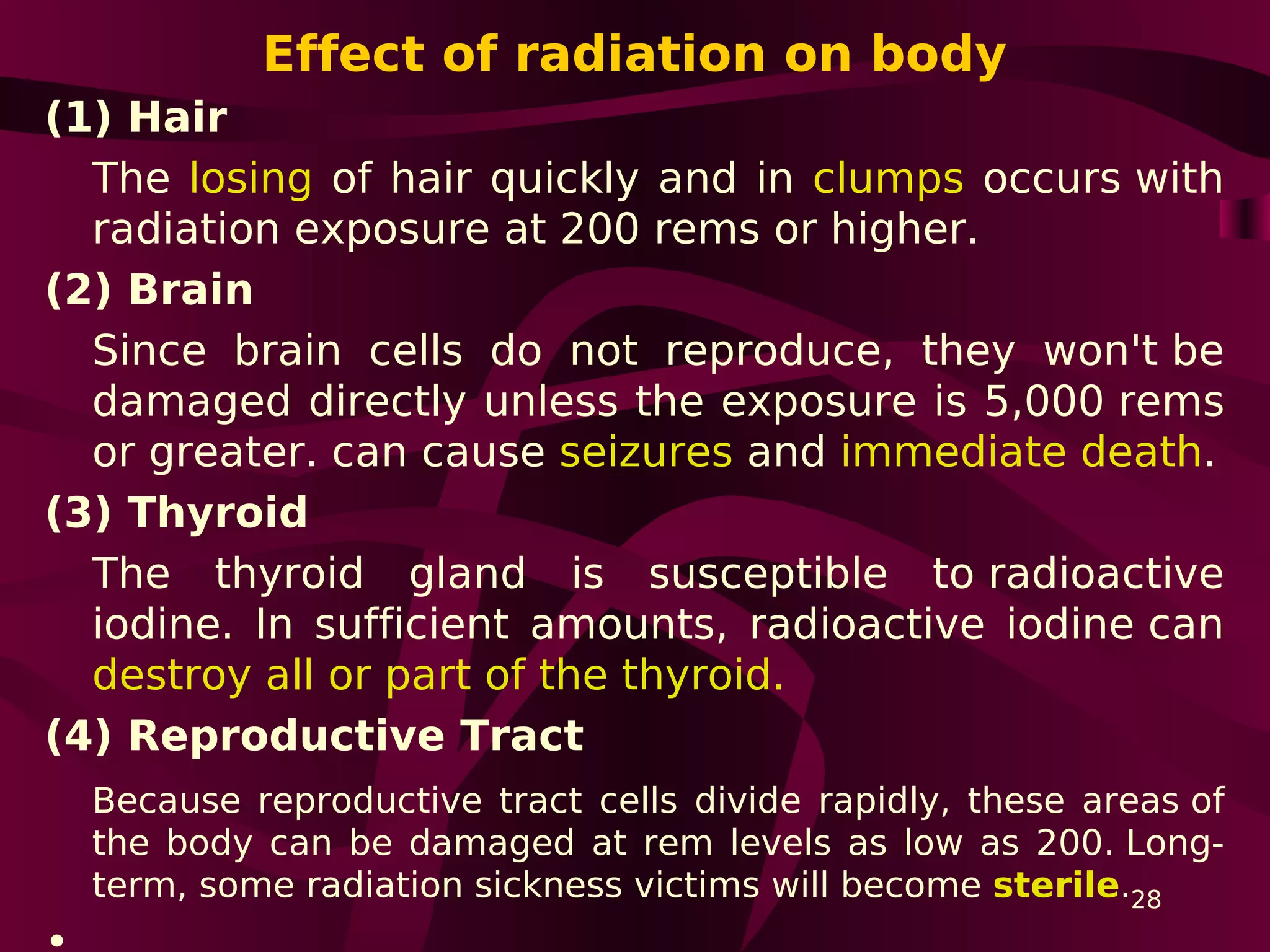 Biological effects of radiations | PDF