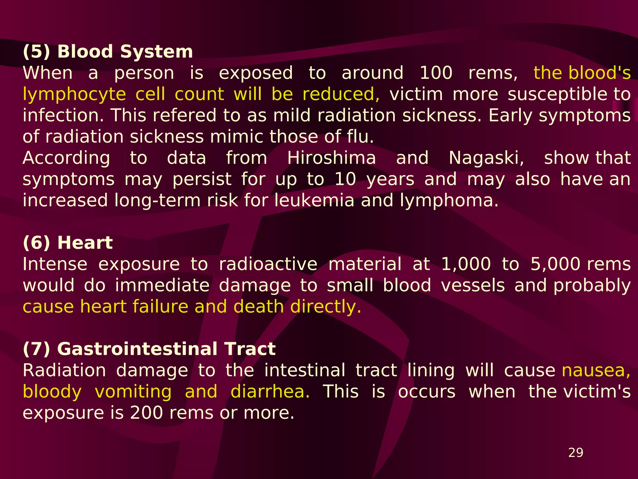 Biological effects of radiations | PDF