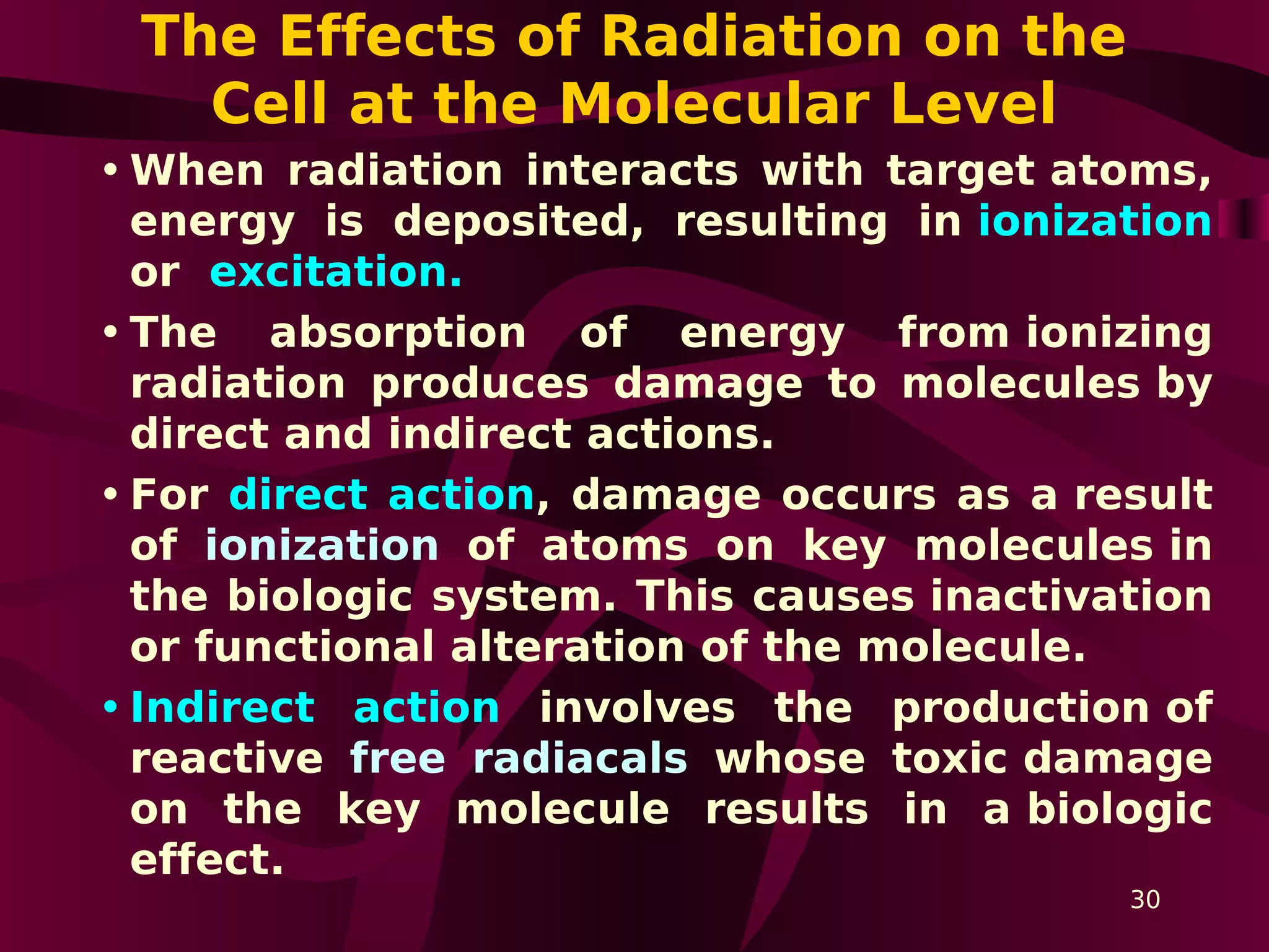 Biological effects of radiations | PDF