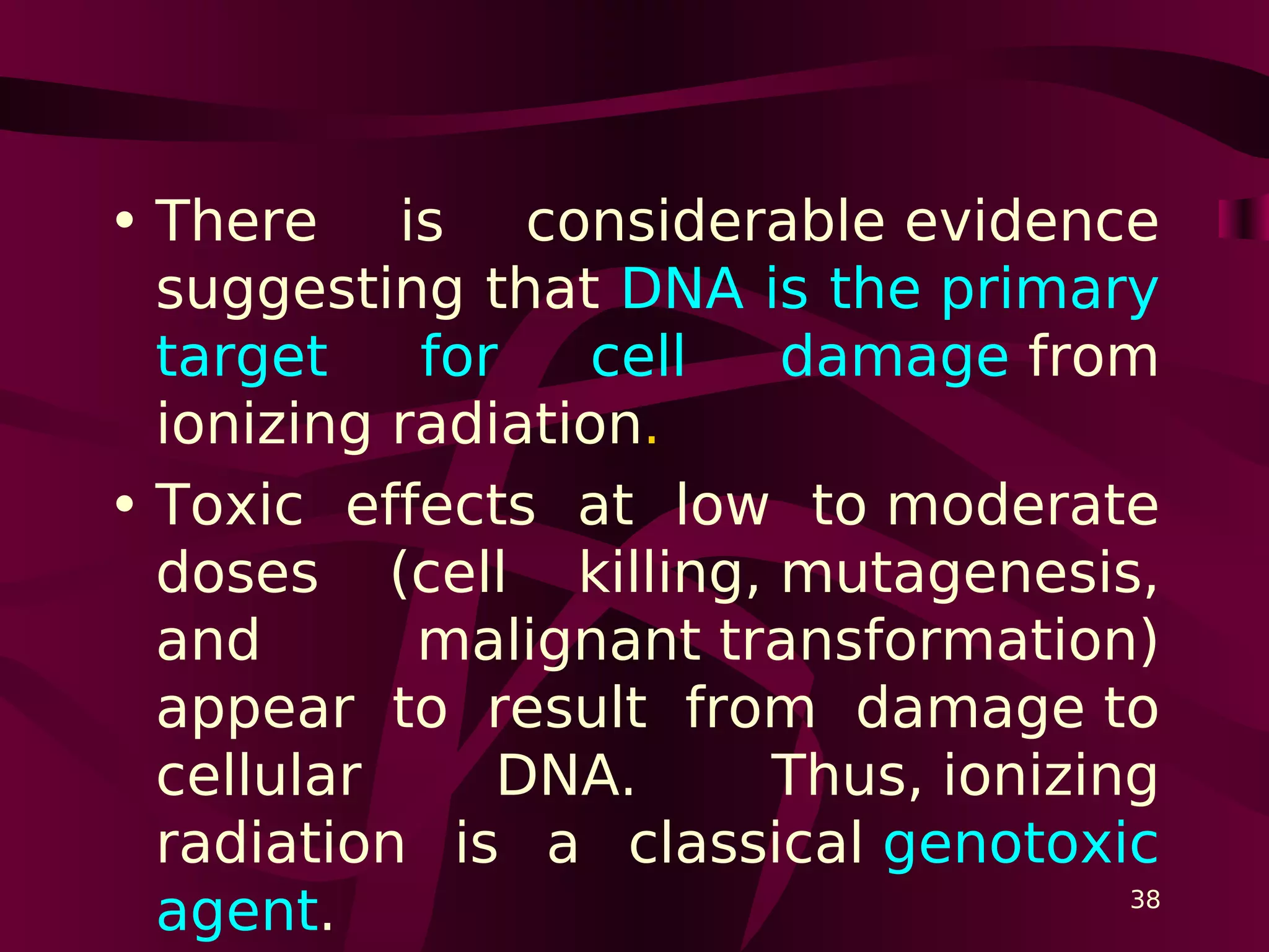 Biological effects of radiations | PDF