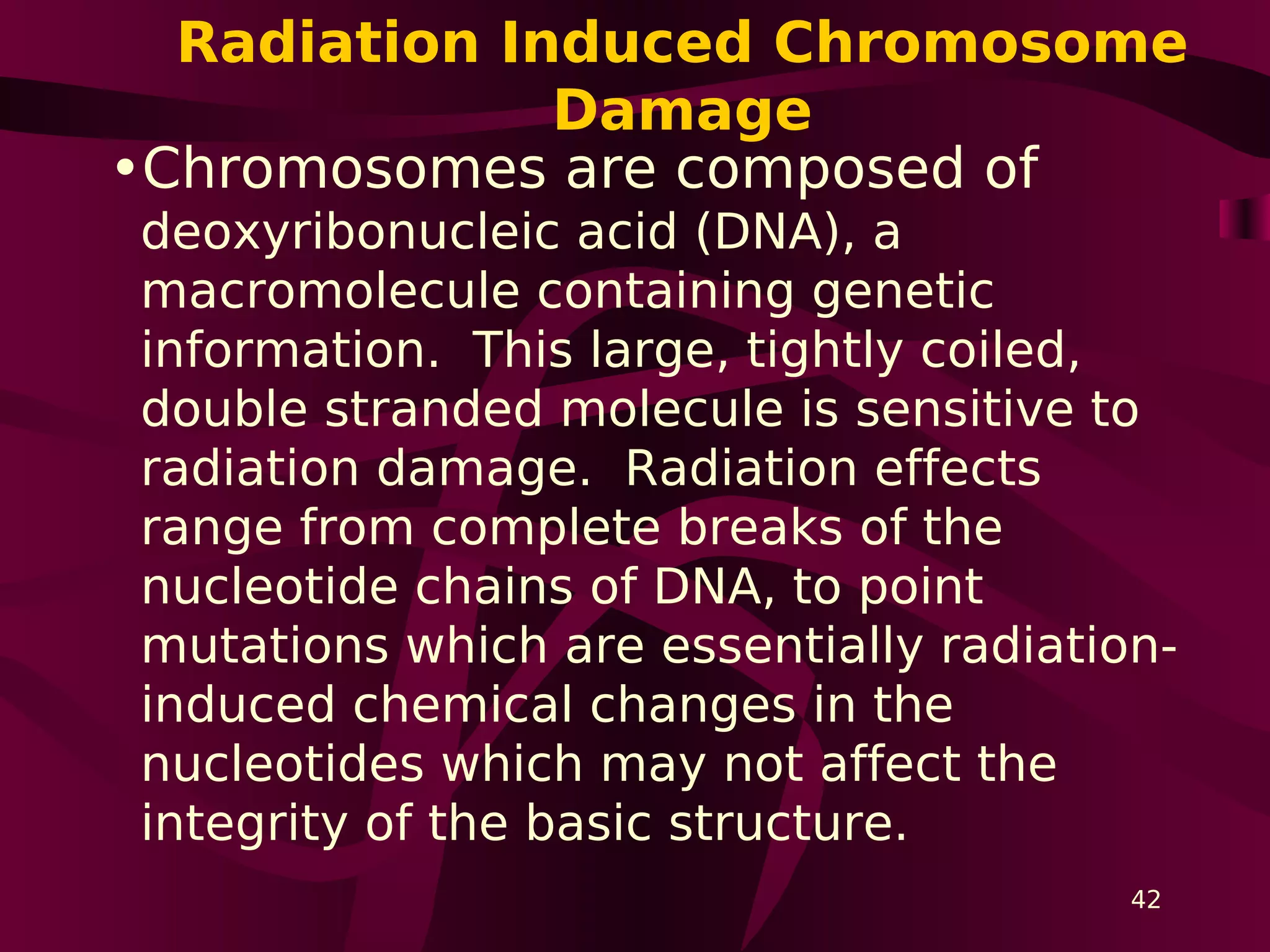 Biological effects of radiations | PDF