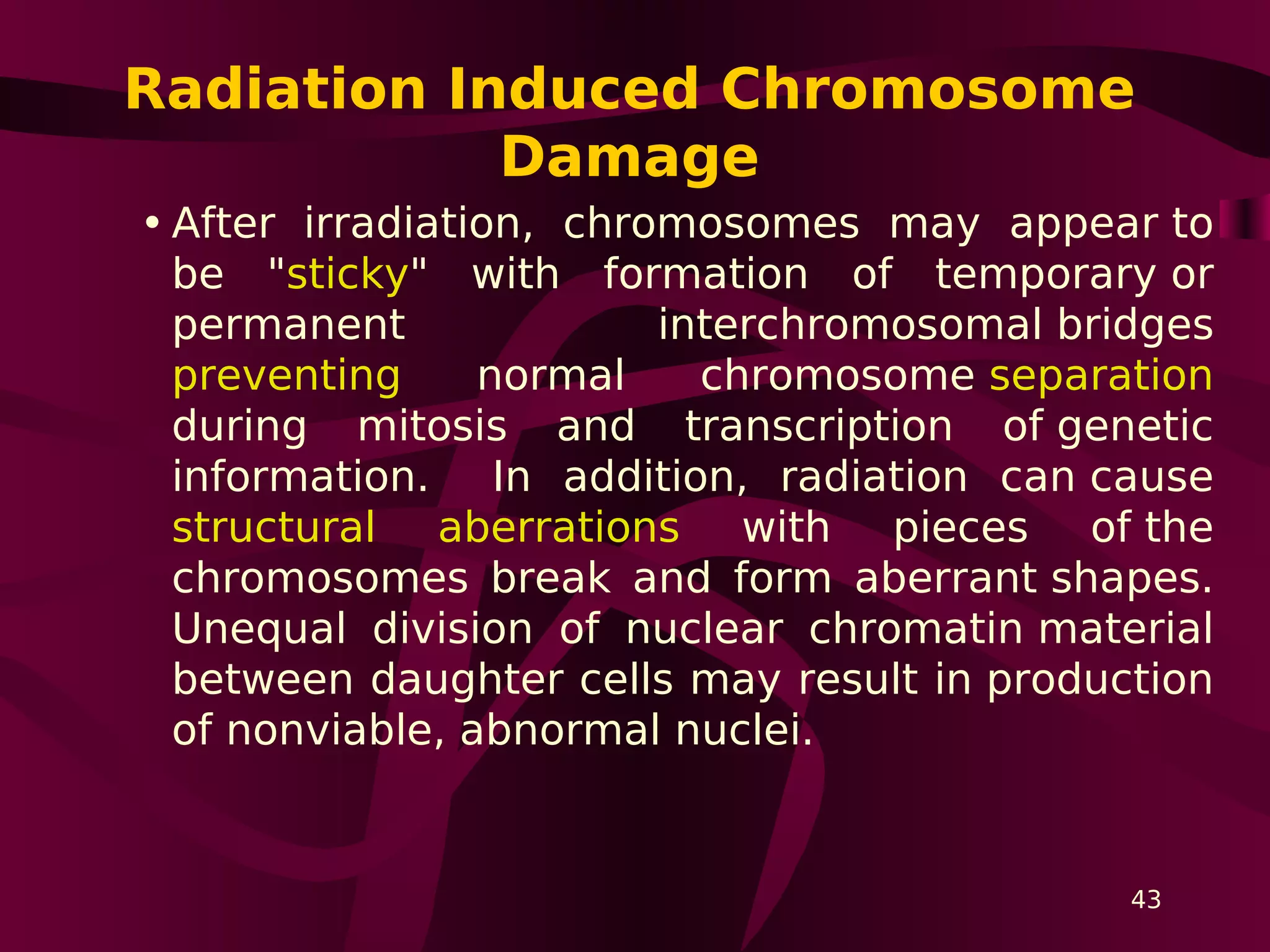 Biological effects of radiations | PDF
