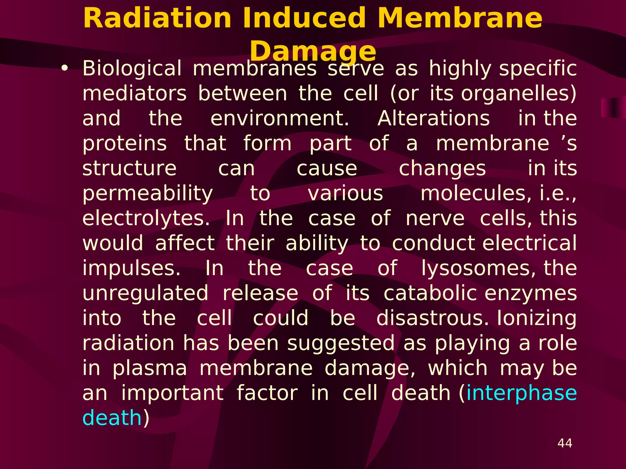 Biological effects of radiations | PDF
