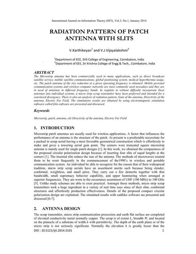 Radiation pattern of patch | PDF