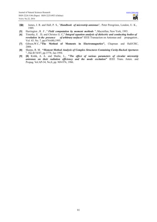 Radiation patterns account of a circular microstrip antenna loaded two annular | PDF