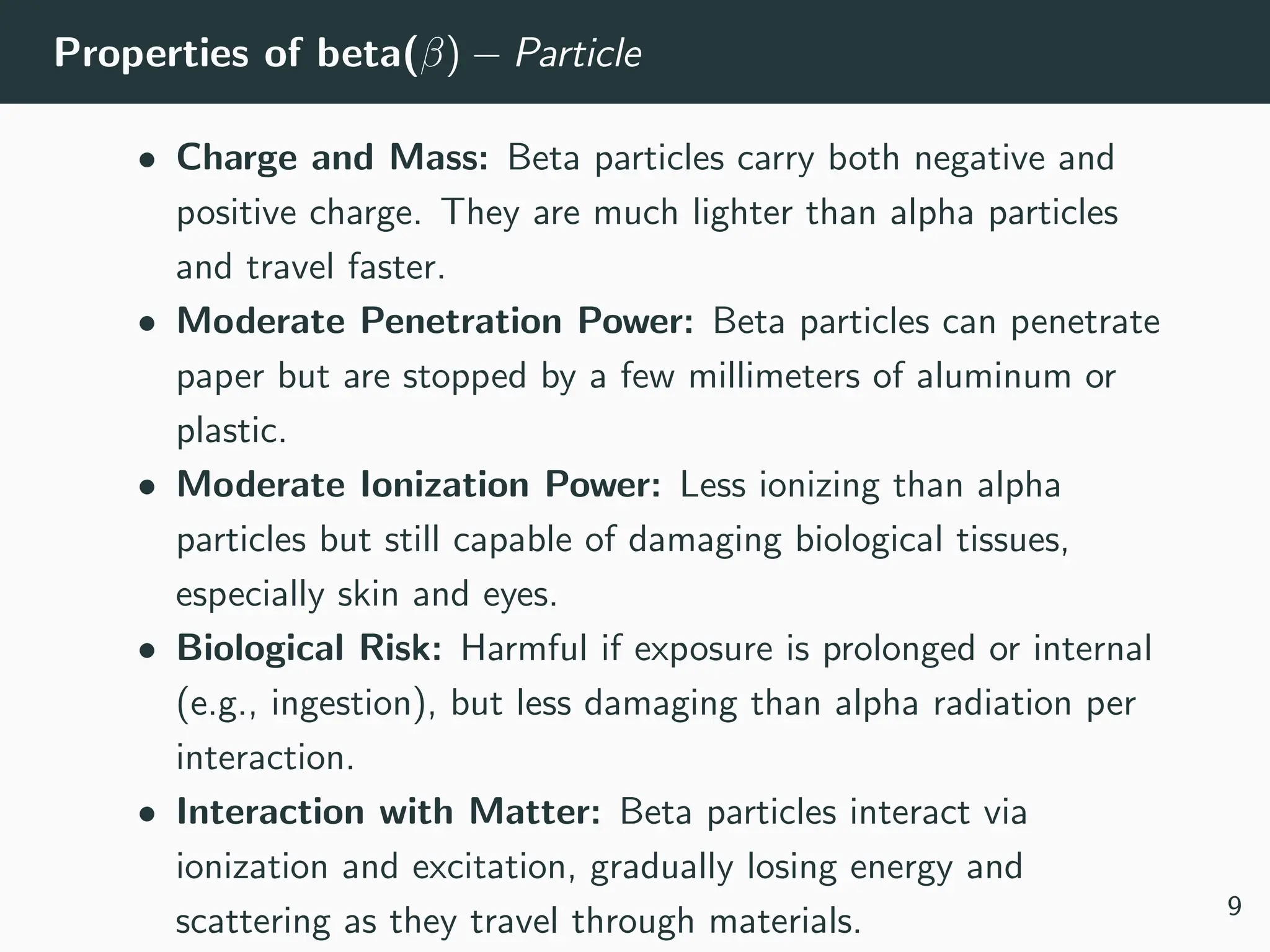 Radiation Physics: An Overview of Radiation Types and Their Interaction with Matter | PPT