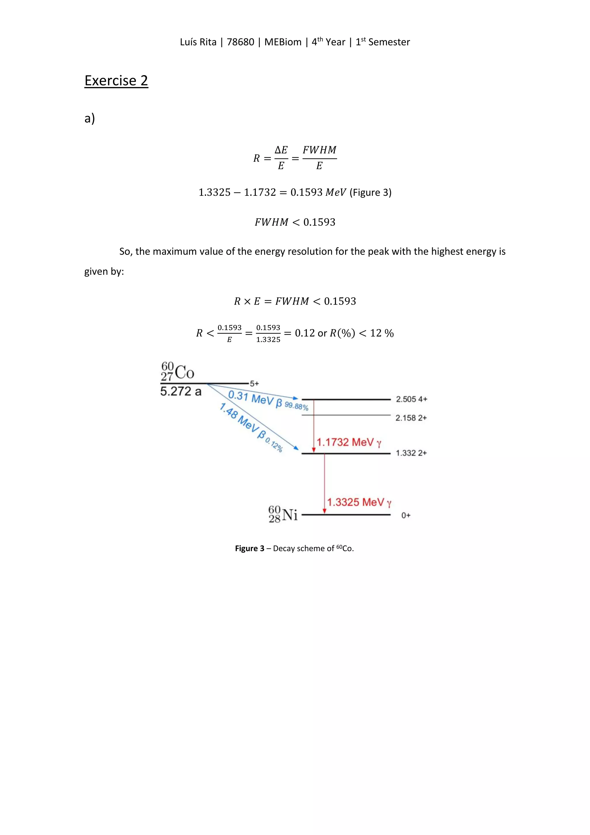 Radiation Physics Laboratory – Complementary Exercise Set | PDF