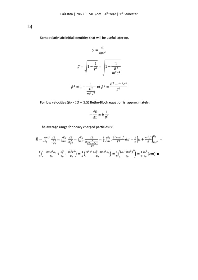 Radiation Physics Laboratory – Complementary Exercise Set | PDF