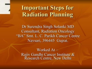 Radiation planning steps | PPT