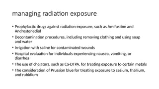 RADIATION POISONING presentation by Dr. Samuel, | PPTX