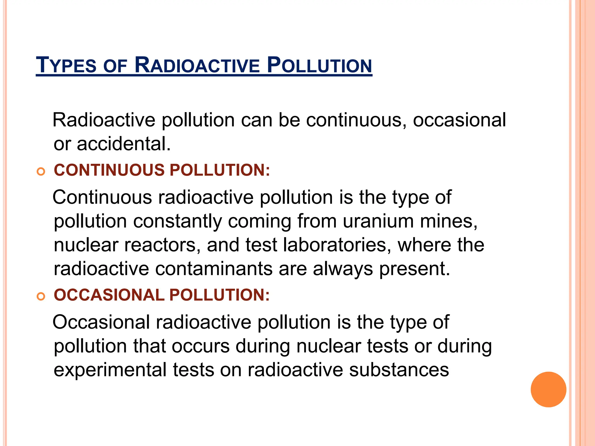 Radiation pollution among other types of pollution | PPTX