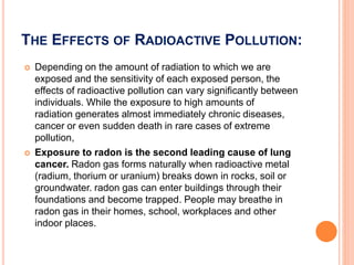 Radiation pollution among other types of pollution | PPTX | Lung and ...