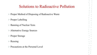 Radiation pollution & noise pollution | PPTX