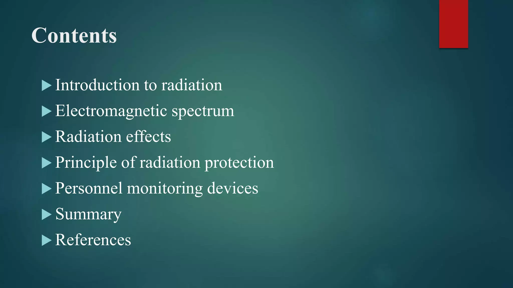 Radiation protection and personnel monitoring devices | PPTX