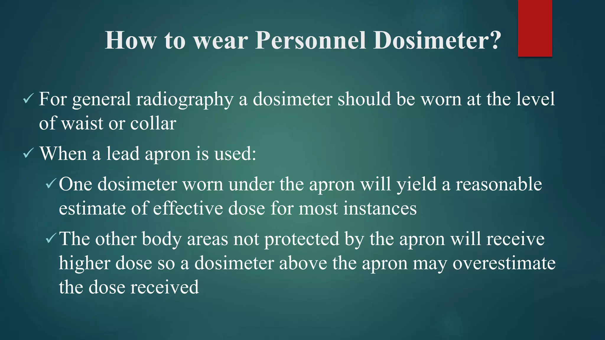 Radiation protection and personnel monitoring devices | PPTX