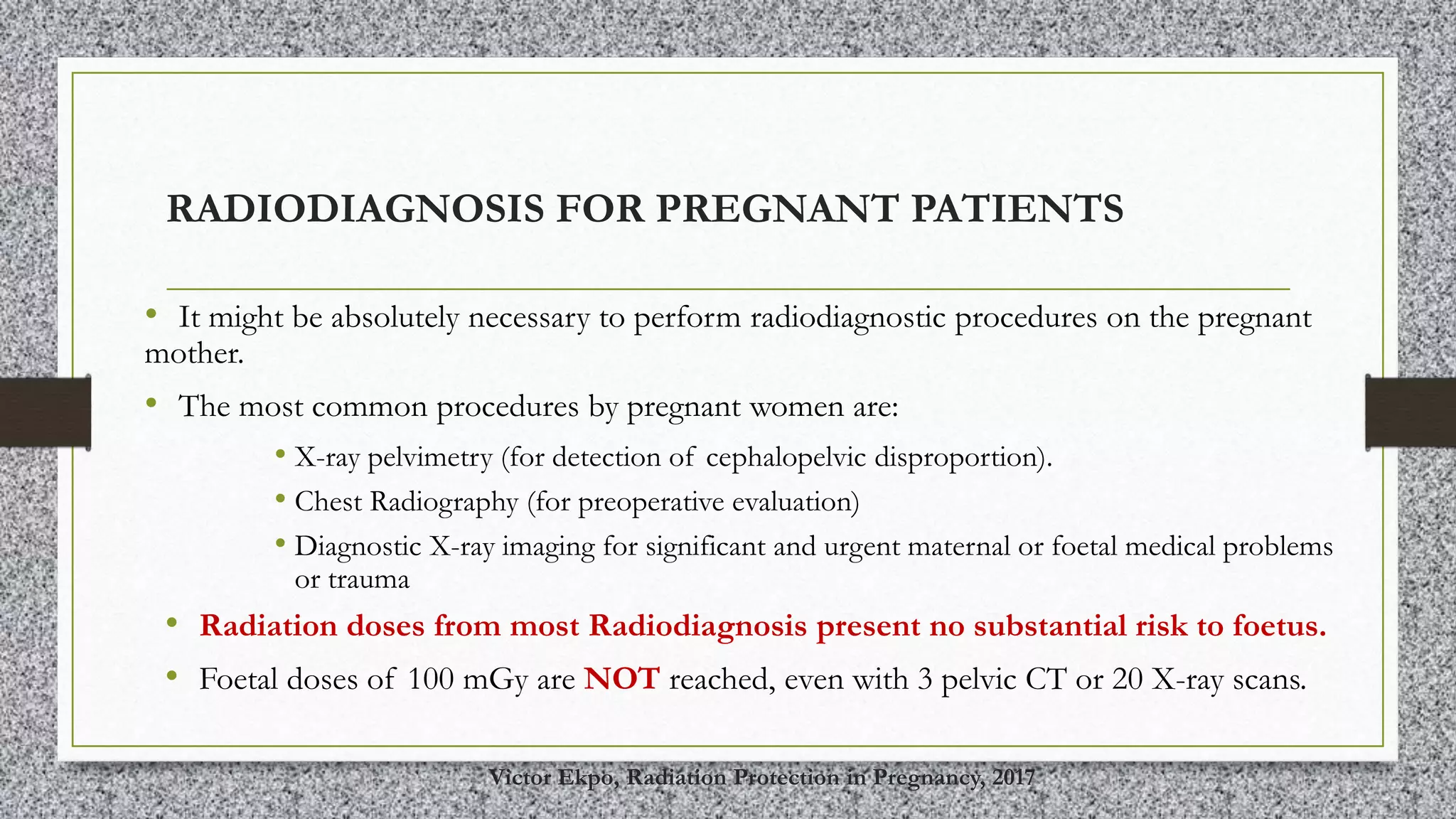 Radiation protection in pregnancy | PPTX