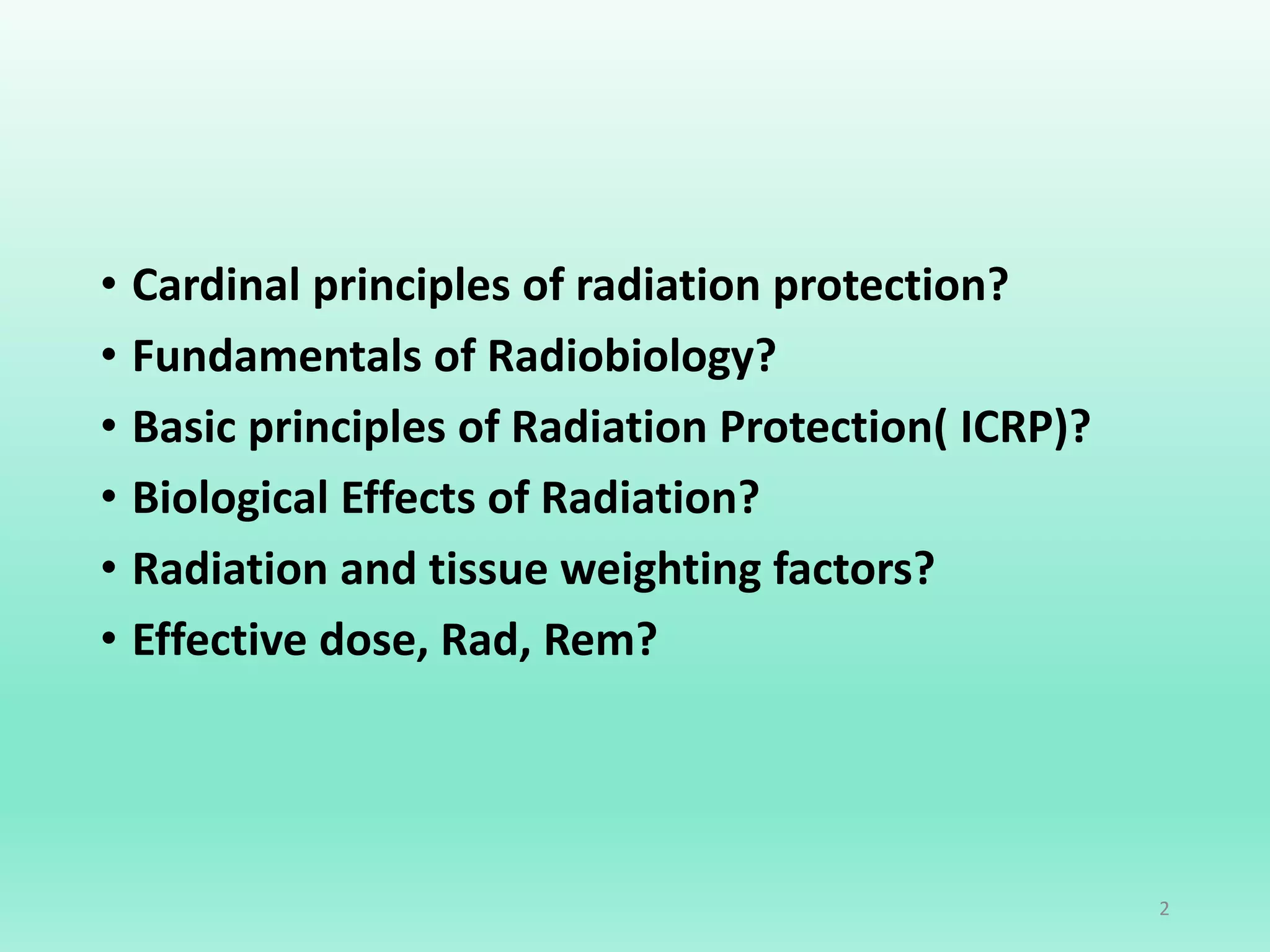 Radiation protection PowerPoint slide PPT pk | PPT