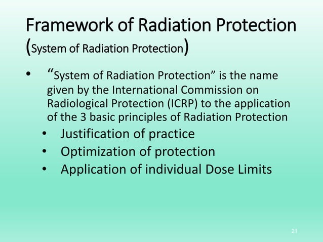 Radiation protection PowerPoint slide PPT pk | PPT