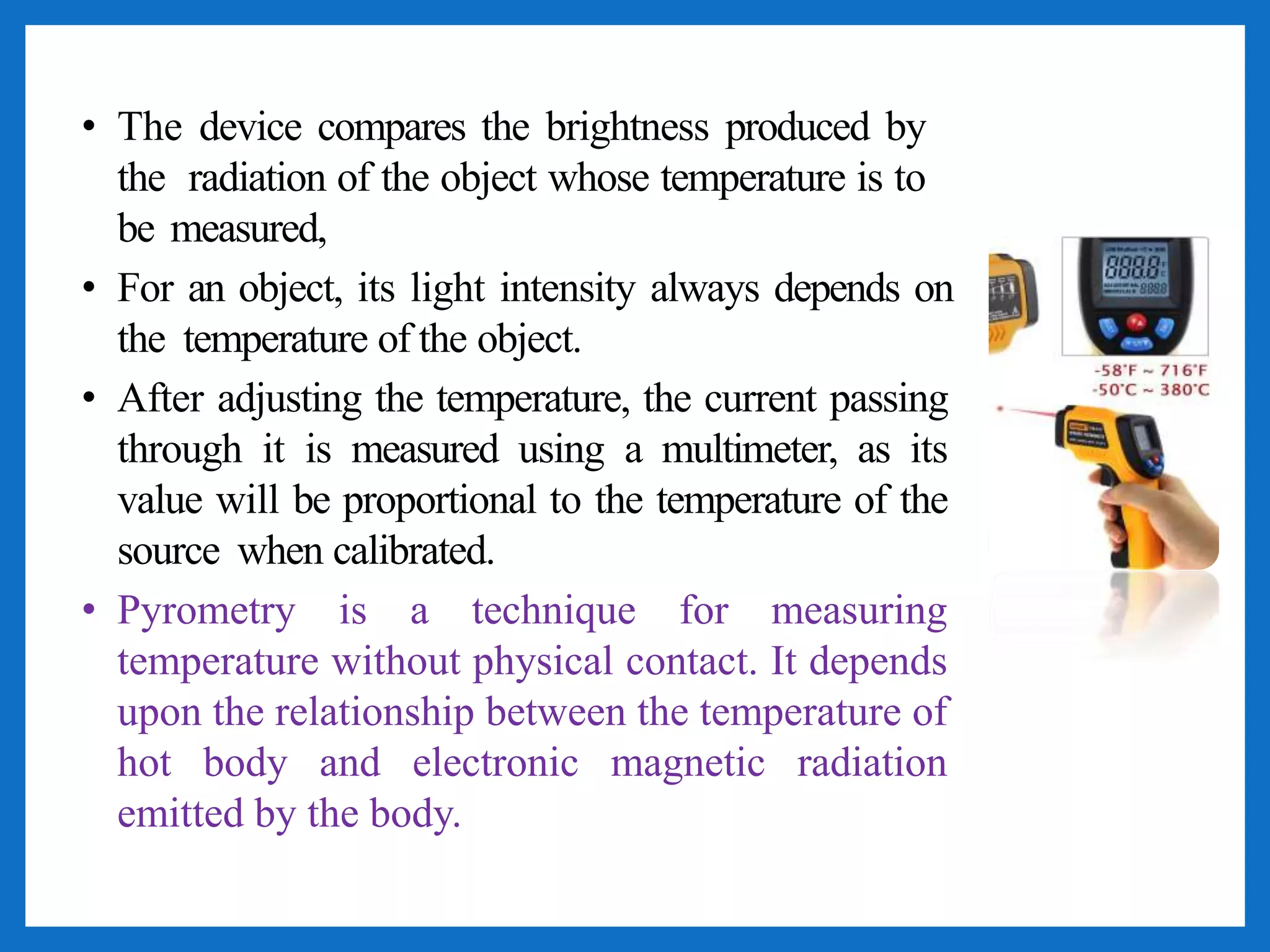 Radiation pyrometer | PPTX