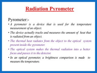 Radiation pyrometer | PPTX