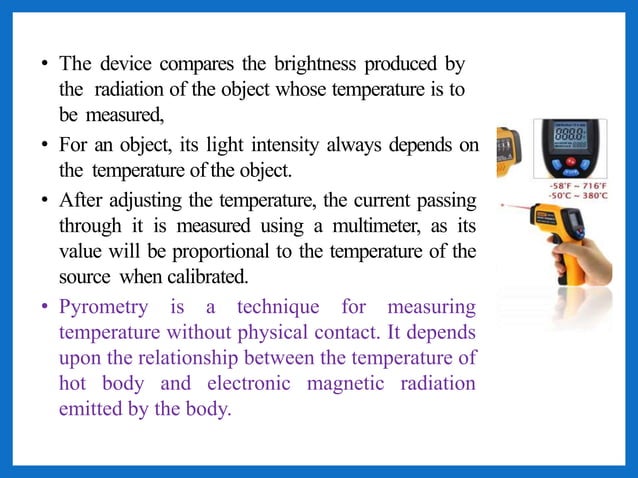 Radiation pyrometer | PPTX