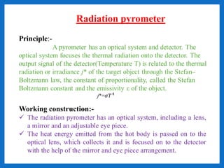 Radiation pyrometer | PPTX