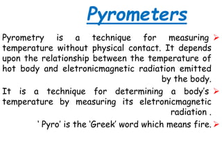 Radiationpyrometers | PPTX