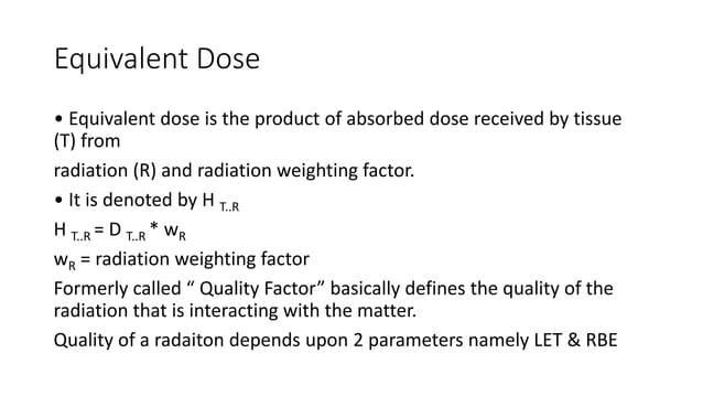 Radiation quantities & Unites | PPTX