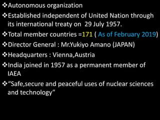 Radiation regulatory bodies | PPTX