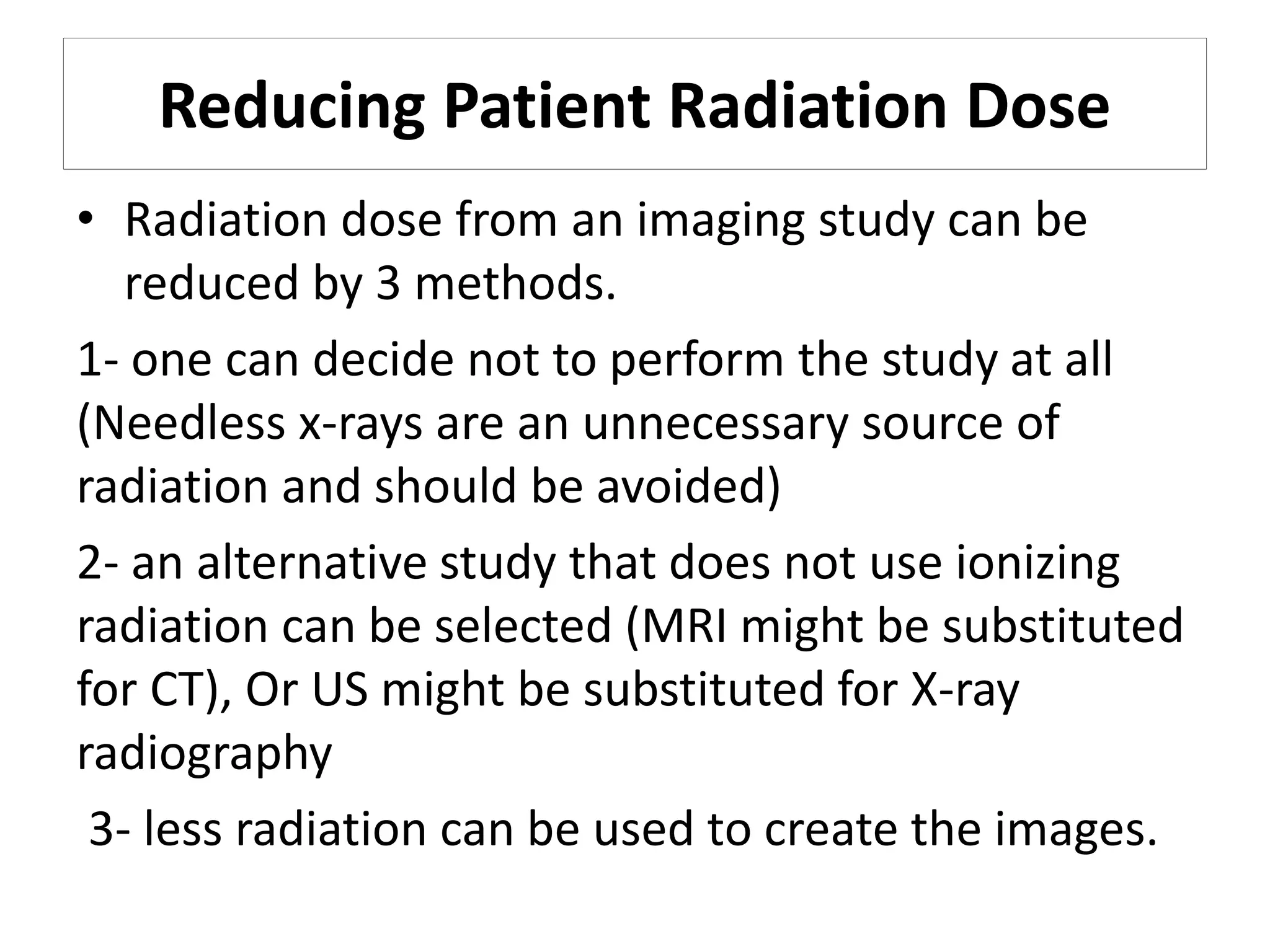 Radiation risk from medical imaging | PPT