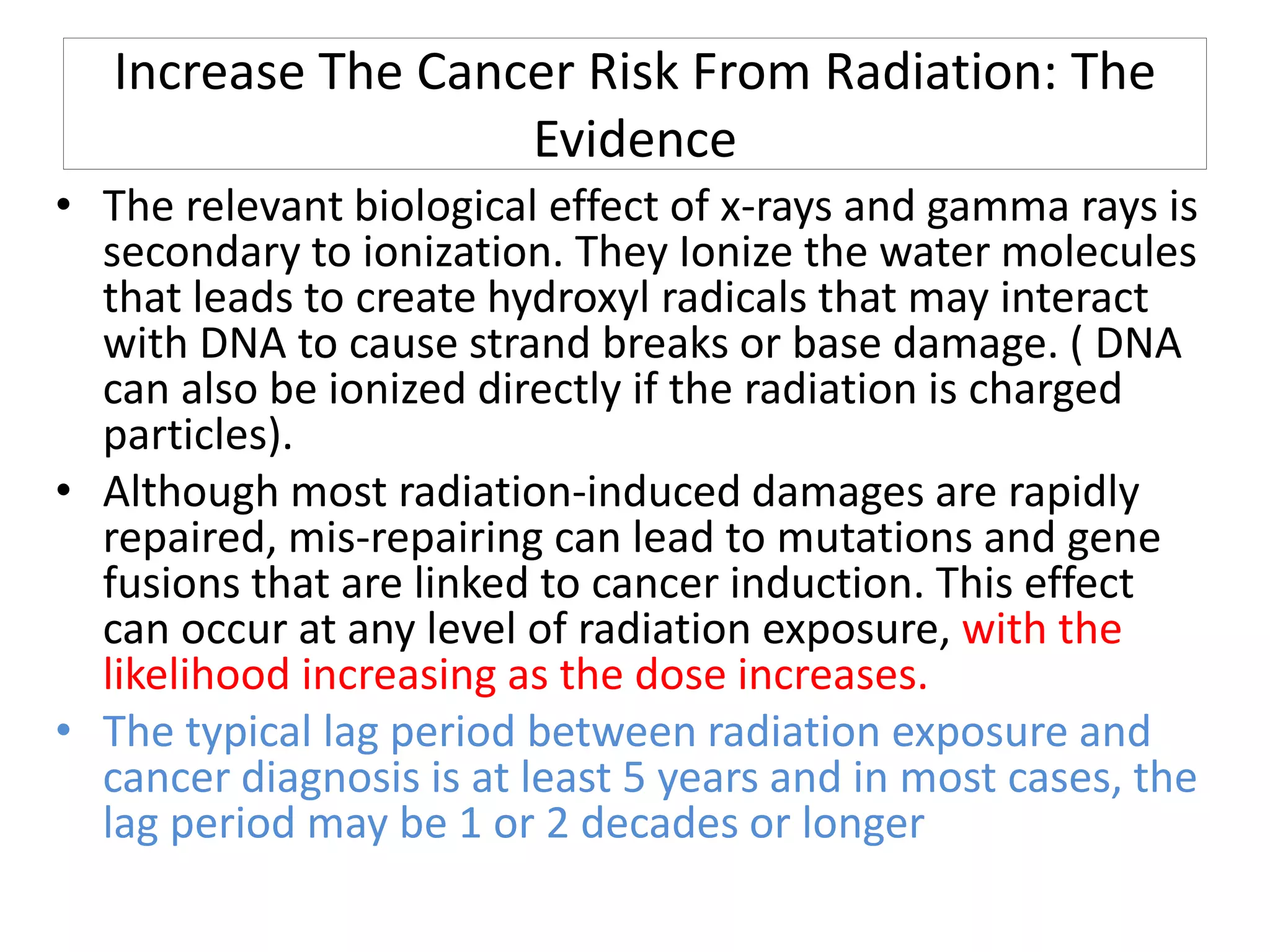 Radiation risk from medical imaging | PPT