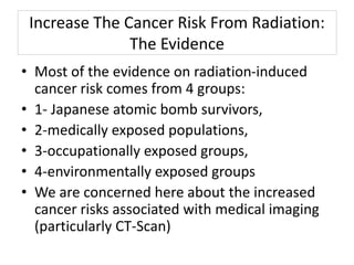 Radiation risk from medical imaging | PPT