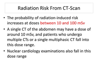Radiation risk from medical imaging | PPT