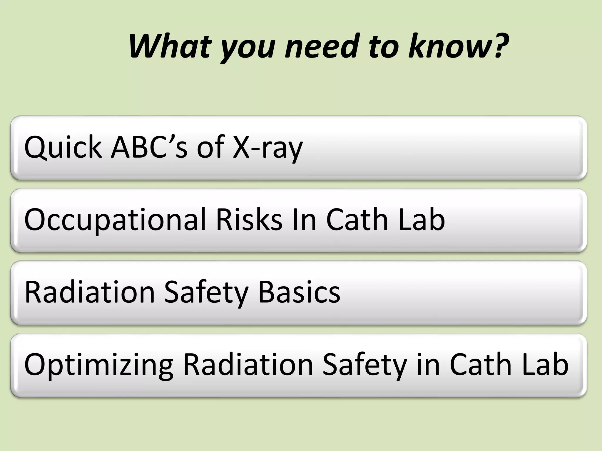 Radiation Safety In The Cath Lab | PPTX