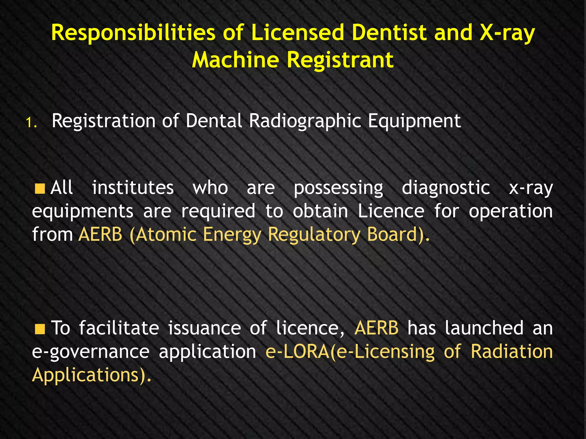 Radiation safety and protection for dental radiography | PPTX