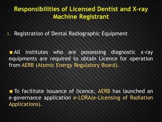 Radiation safety and protection for dental radiography | PPTX