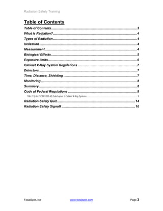 Radiation safety class | PDF