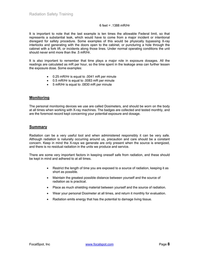 Radiation safety class | PDF