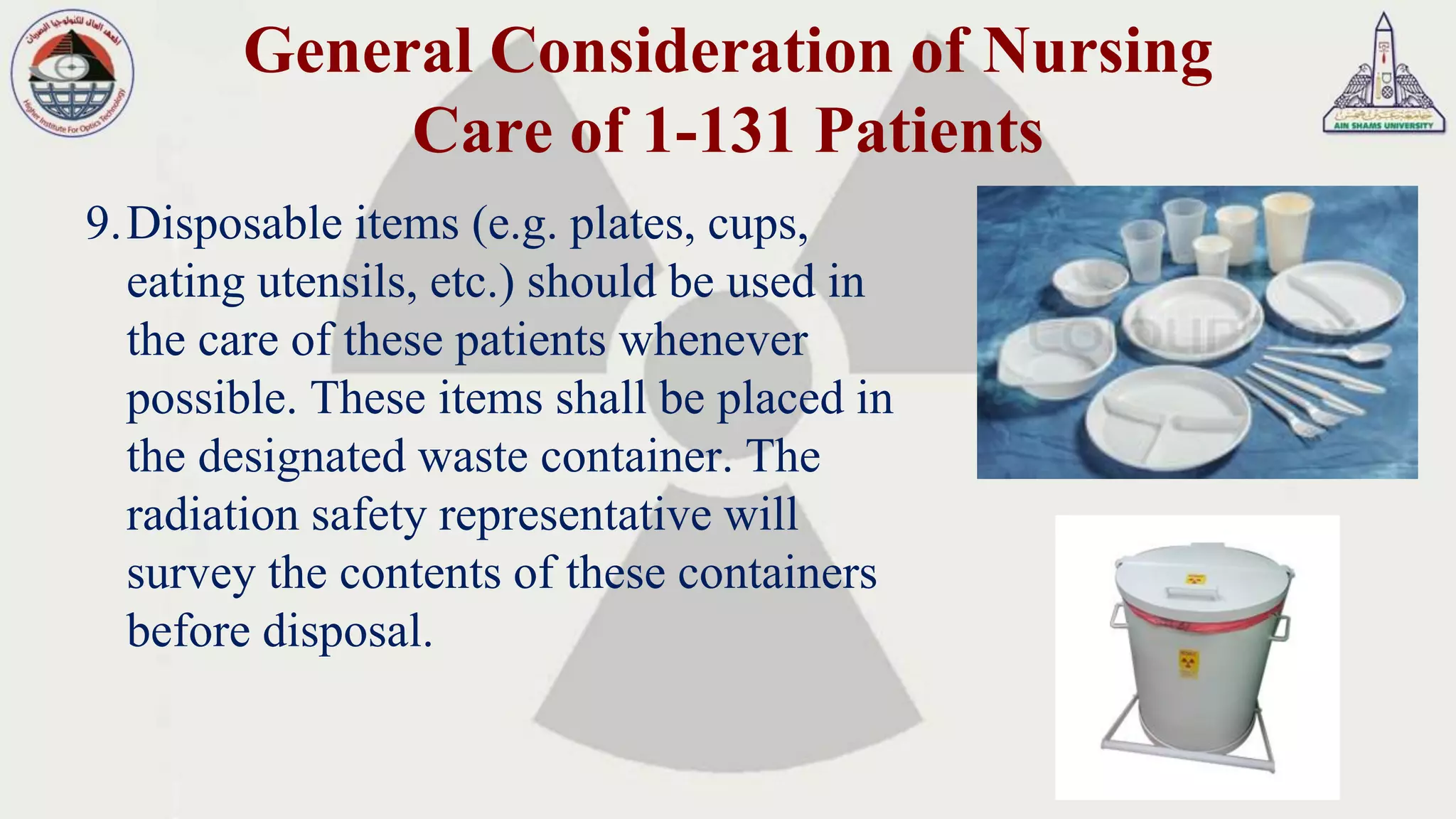 Radiation safety during therapeutic administration of radioiodine 131 | PPT
