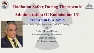 Radiation safety during therapeutic administration of radioiodine 131 | PDF