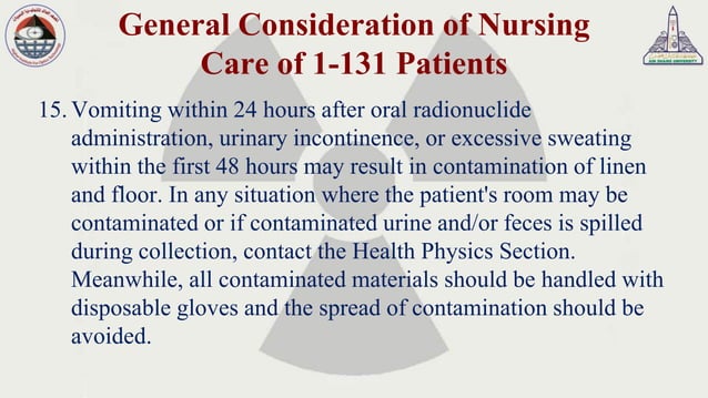 Radiation safety during therapeutic administration of radioiodine 131 | PDF