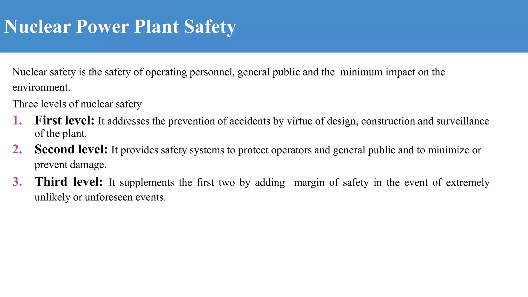 Radiation safety precautions (General Principles, Power Plant Safety ...