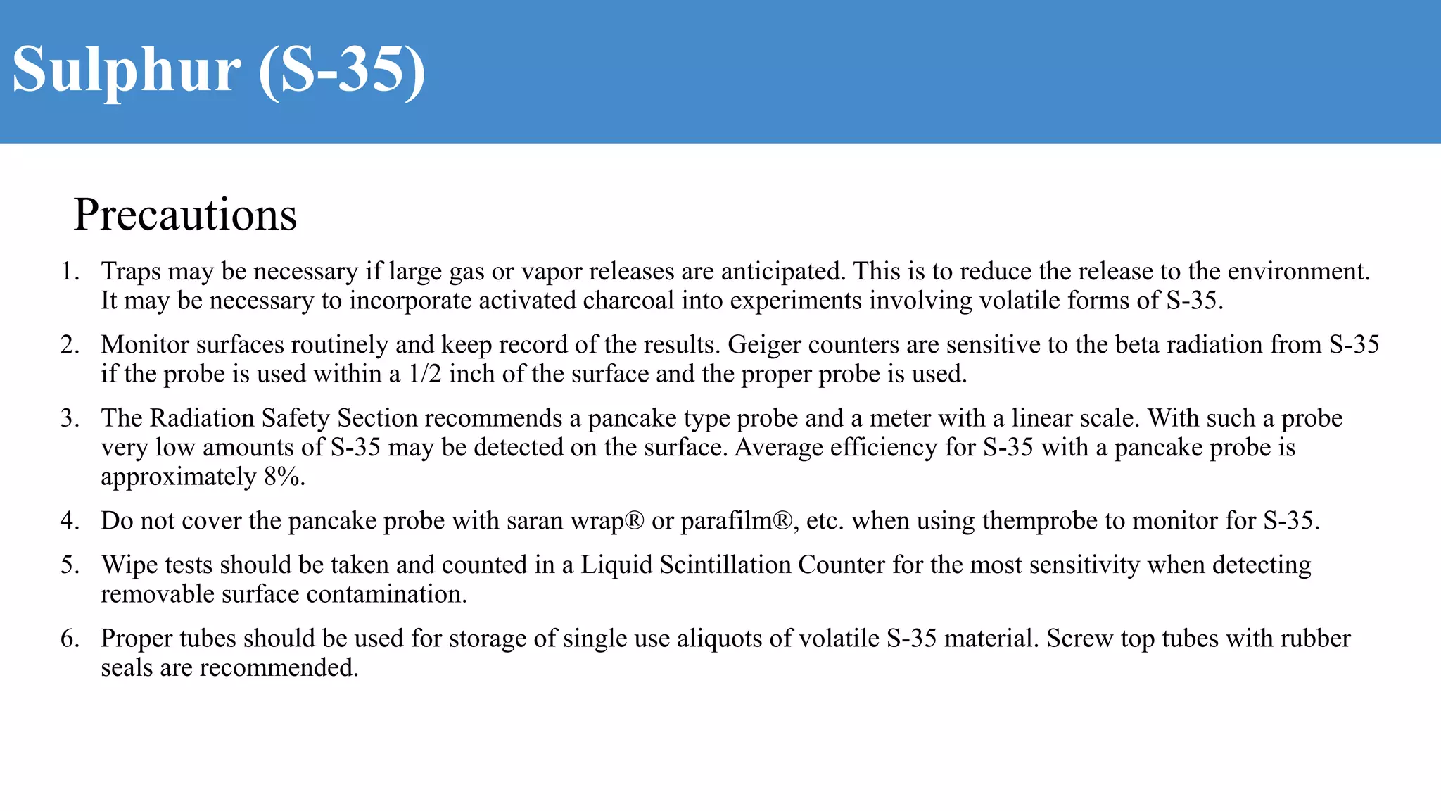 Radiation safety precautions (General Principles, Power Plant Safety ...